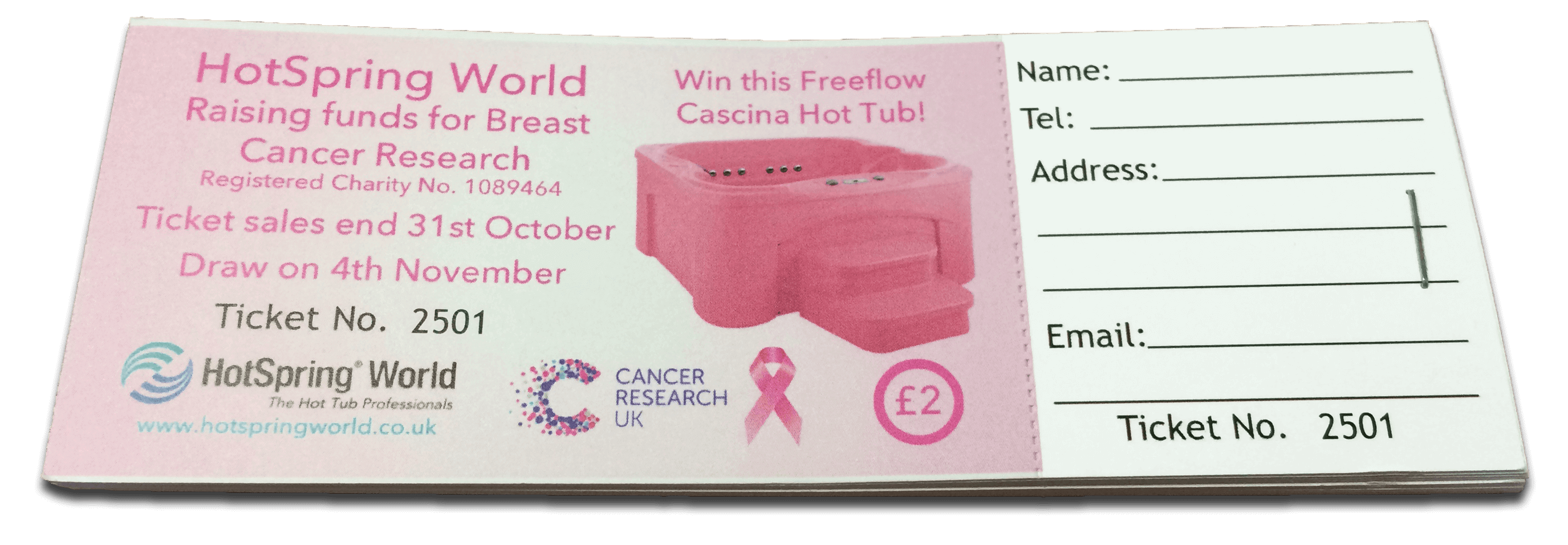 Raising money for Cancer Research UK - HotSpring World